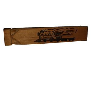 unbranded | Toys | Vintage 8 Inch Large Wood Train Whistle Toy Choo ...